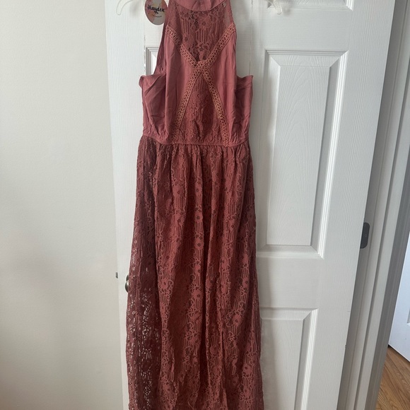Hayden | Dresses | Hayden Los Angeles Elegant Lace Halter Dress In Pink ...